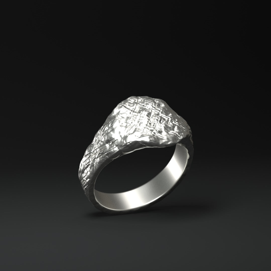 Ring "rough & raw" with scratches – TOJOMI